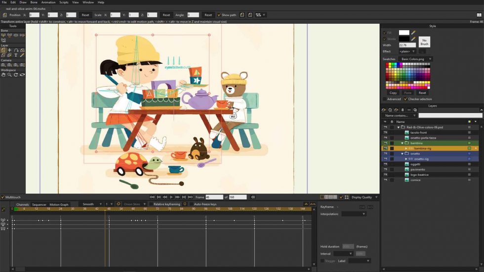 Red&Olive Animated Illustration - Ach Animation